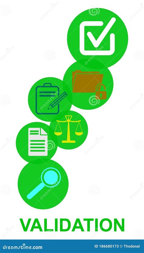 Validation Concept On White Background Stock Illustration
