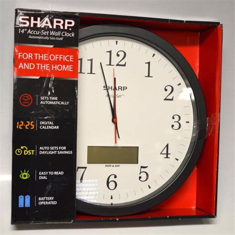 Sharp 14 Accu Set Wall Clock SPC991 Automatically Sets Itself Surplus Trading Corporation