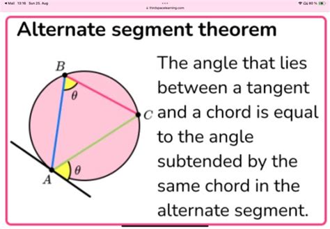 Flashcard Circle Theorems Quizlet