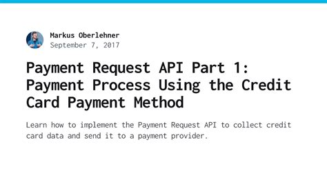 Payment Request Api Part 1 Payment Process Using The Credit Card