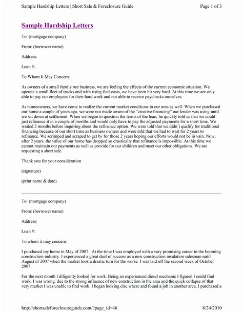 Free Sample Hardship Letter Pdf Kb Page S