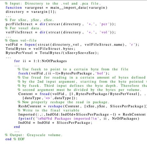 Excerpt From The Script Used For Importing The Scan Data With Matlab Download Scientific