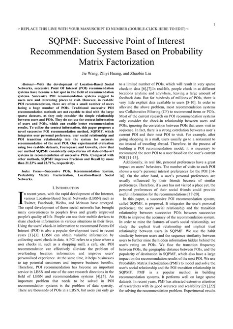 Pdf Sqpmf Successive Point Of Interest Recommendation System Based