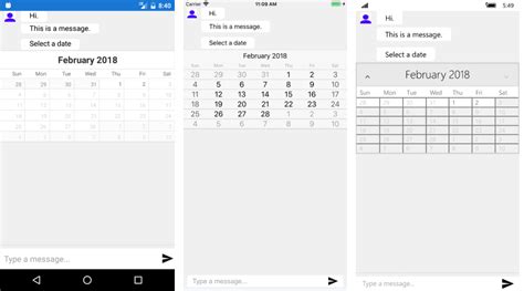 Xamarin Conversational Ui Documentation Chatpicker Overview Telerik