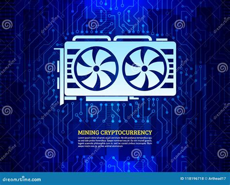 Gpu Mining Digital Money Stock Vector Illustration Of Computer 118196718