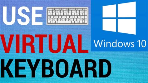 How To Use Virtual Keyboard On Windows 10 Youtube
