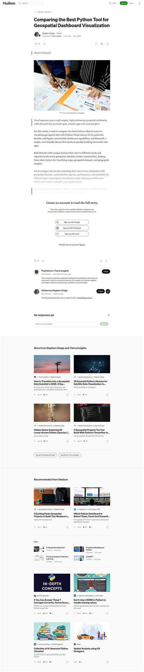 【魚拓】comparing The Best Python Tool For Geospatial Dashboard Visualization By Stephen Chege