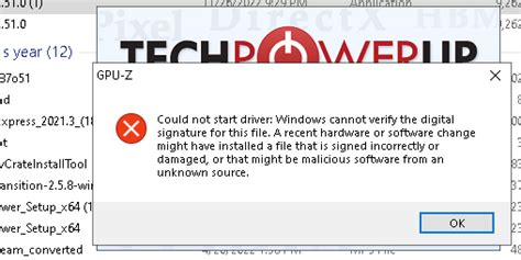 GPU Z Error Does Not Open TechPowerUp Forums
