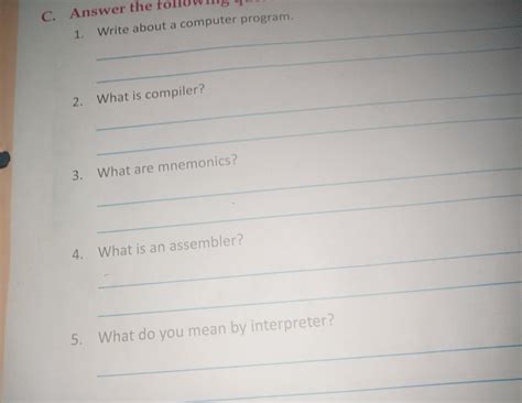 Answer The Following Question What Is An Assembler Brainly In