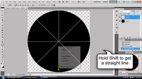 Photoshop Tutorial Cutting A Circle Into Quarters Youtube
