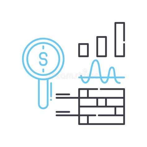 Invertment Research Line Icon Outline Symbol Vector Illustration Concept Sign Stock Vector