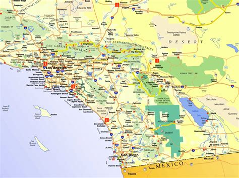 California Map San Diego