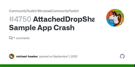 Attacheddropshadow Sample App Crash · Issue 4750 · Communitytoolkit