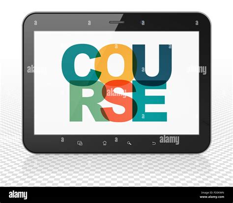 Education Concept Tablet Pc Computer With Course On Display Stock