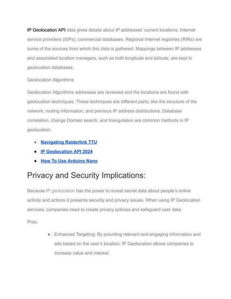 a comprehensive guide unlocking the power of ip geolocation api 2024 pdf