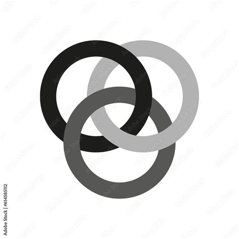 icon of interlocking circles filter borromean rings trinity unity