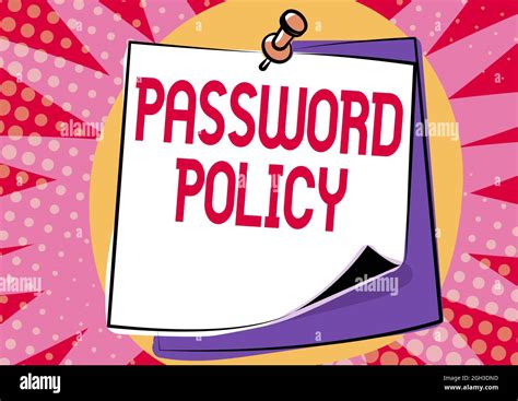 Conceptual Display Password Policy Business Concept First Line Of