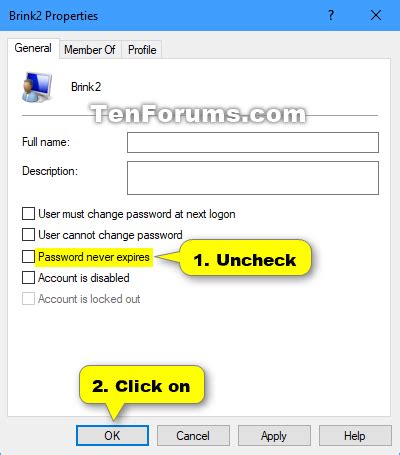 Enable Or Disable Password Expiration For Local Accounts In Windows 10