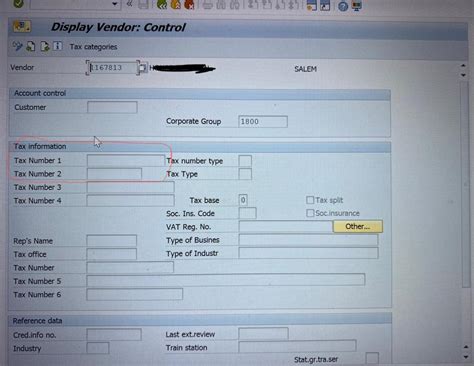 Solved How To Map Tax 1 Lfa1 Stcd1 Field To Mdg Vendo Sap