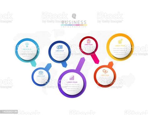 벡터 일러스트레이션 인포그래픽 디자인 템플릿 마케팅 정보 7가지 옵션 또는 단계 7에 대한 스톡 벡터 아트 및 기타 이미지 7 개념 개발 Istock