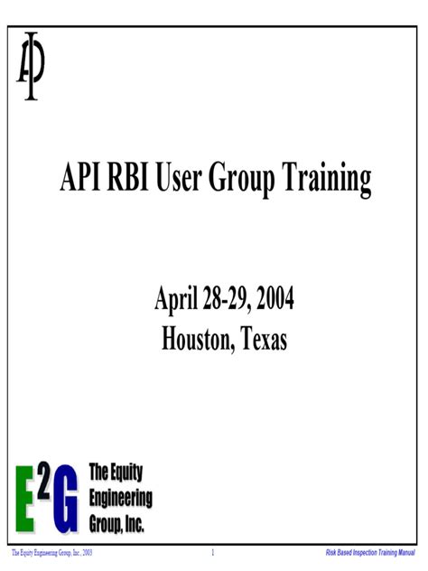 Api 580 Rbi Training Course Slides Pdf Risk Risk Management