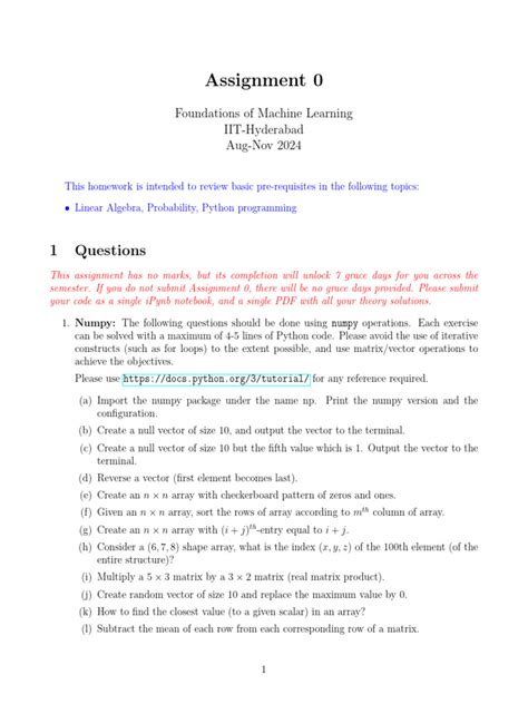 Assignment 0 Pdf Matrix Mathematics Eigenvalues And Eigenvectors