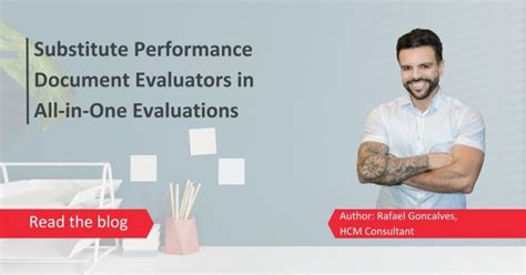 Substitute Performance Document Evaluators In All In One Evaluations Namos Solutions