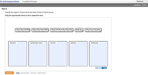 Solved Classify The Organic Compounds By The Class Of Their Chegg