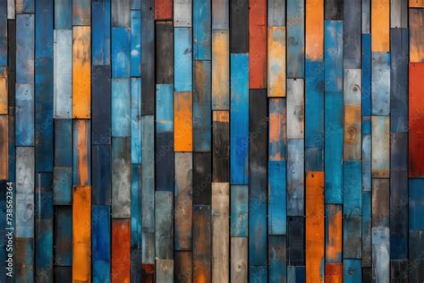 Vibrant Wooden Block Background For Creative Projects And Design Inspiration Stock Illustration