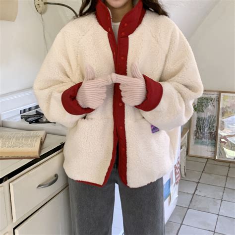 프렌치비 덤블 리버시블 양면 플리스 점퍼