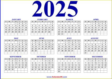 2025 Calendar Archives