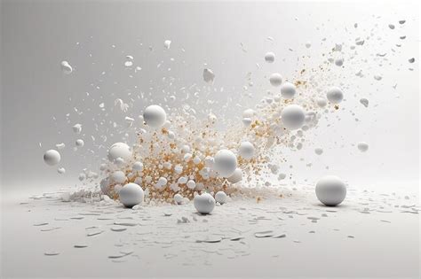 Premium Photo Technological Falling Particles White Background