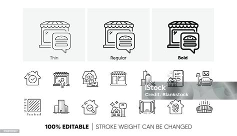 집 이동 평방 미터 및 건물 라인 아이콘 웹앱의 경우 인쇄 선 아이콘 벡터 Championship에 대한 스톡 벡터 아트 및 기타 이미지 Championship 가구