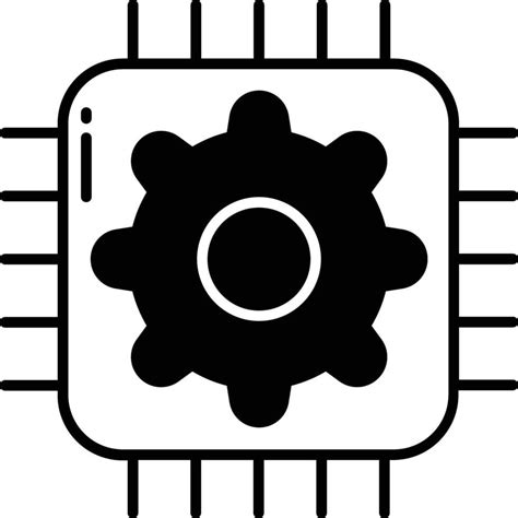 Cpu Setting Glyph And Line Vector Illustration 41158979 Vector Art At Vecteezy
