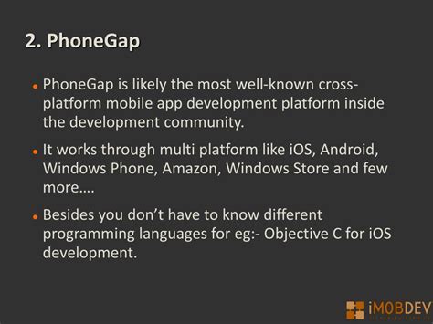 Ppt Top 4 Mobile Application Development Platforms And Tools For 2017 Powerpoint Presentation