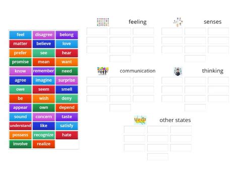 non continuous verbs group sort