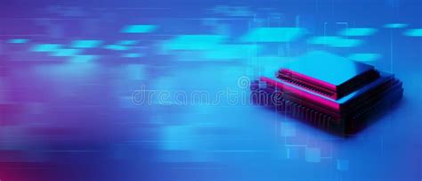 Microchip Brain Neural Of Ai Robot For High Technology Network Quantum