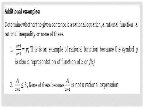 Ppt Rational Functions Equations And Inequalities Pptx Physics Science