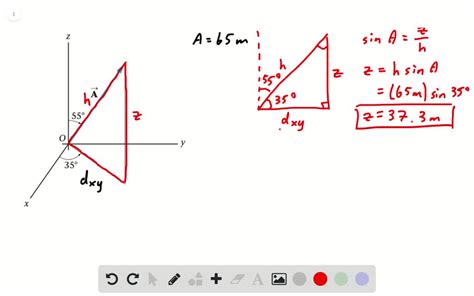 Solvedfind The X Y And Z Components Of The Vector 𝐀 Shown In Figure