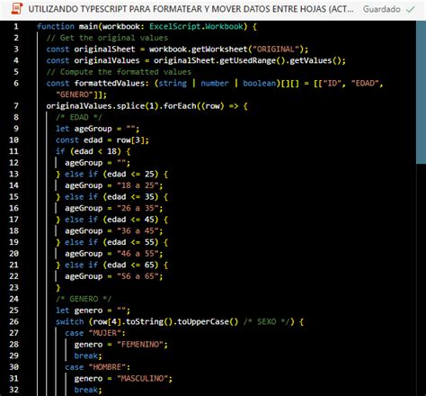 Utilizando Typescript Para Formatear Y Mover Datos Entre Hojas