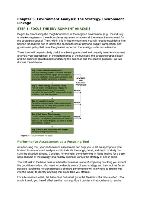 Notes Chapter 5 8 Chapter 5 Environment Analysis The Strategy