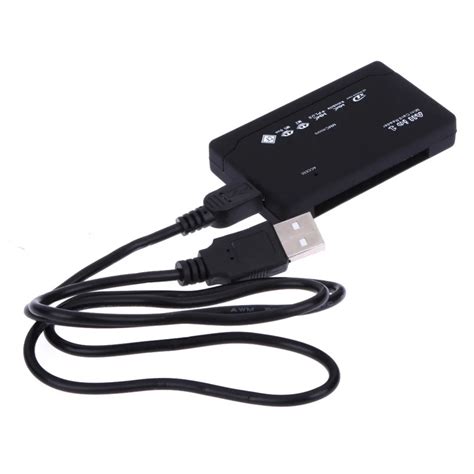 Black All In One Memory Card Reader USB External Cardreader SD SDHC Mini Micro M2 MMC XD CF