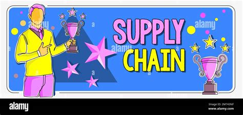 Conceptual Caption Supply Chain Business Concept System Of Organization And Processes From