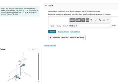 Rod A B Is Attached To The Rotating Arm Using Chegg Com