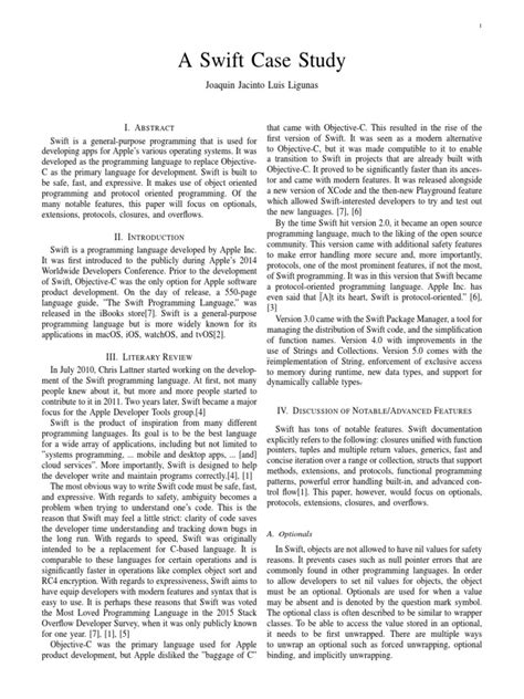 A Swift Case Study Pdf Swift Programming Language C