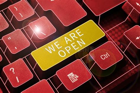 Text Caption Presenting We Are Open Business Concept No Enclosing Or