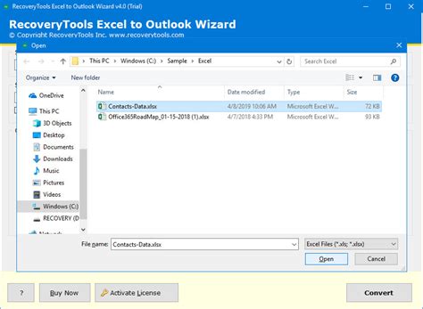 Excel To Outlook Wizard Convert XLSX XLS To PST Files For Contacts