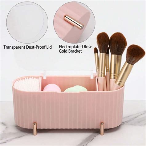 Qtips Holder 3 Grids Separate Swabs Dispenser Makeup Ball Storage Box