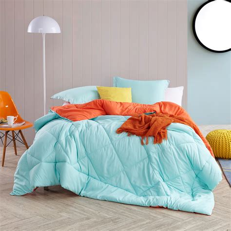 Coziest Microfiber Extra Large Twin Bedding In Unique Reversible Teal