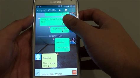 Samsung Galaxy S5 How To Lock Multiple Text Messages Youtube